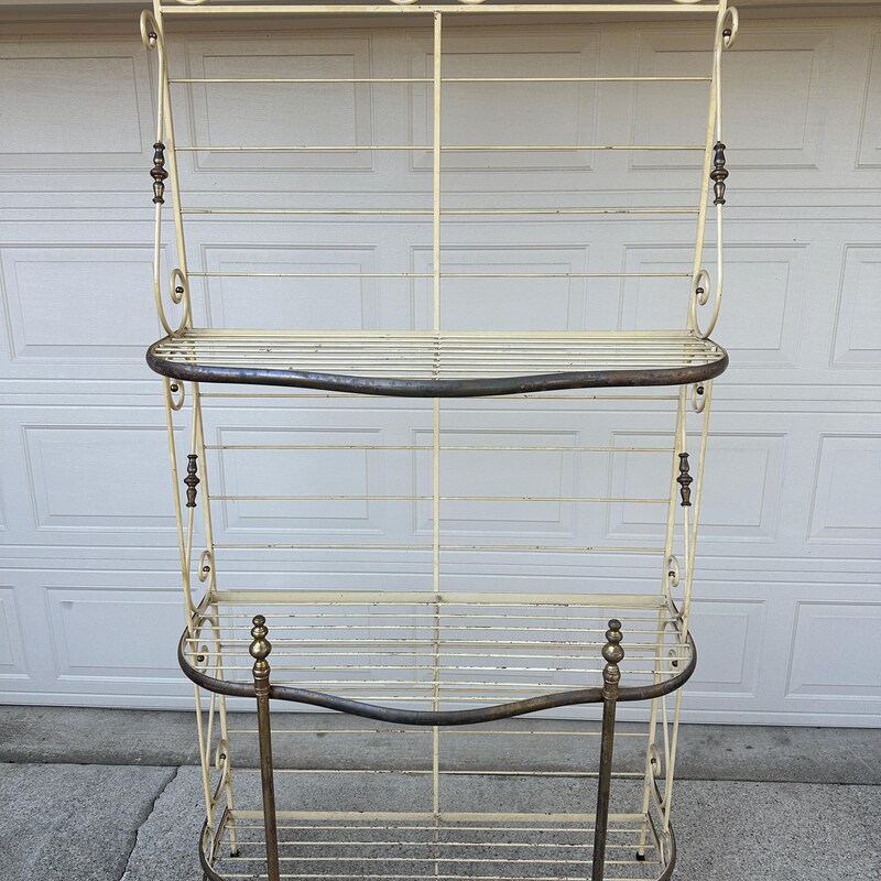 Wrought Iron Vintage Bakers Rack - Etsy