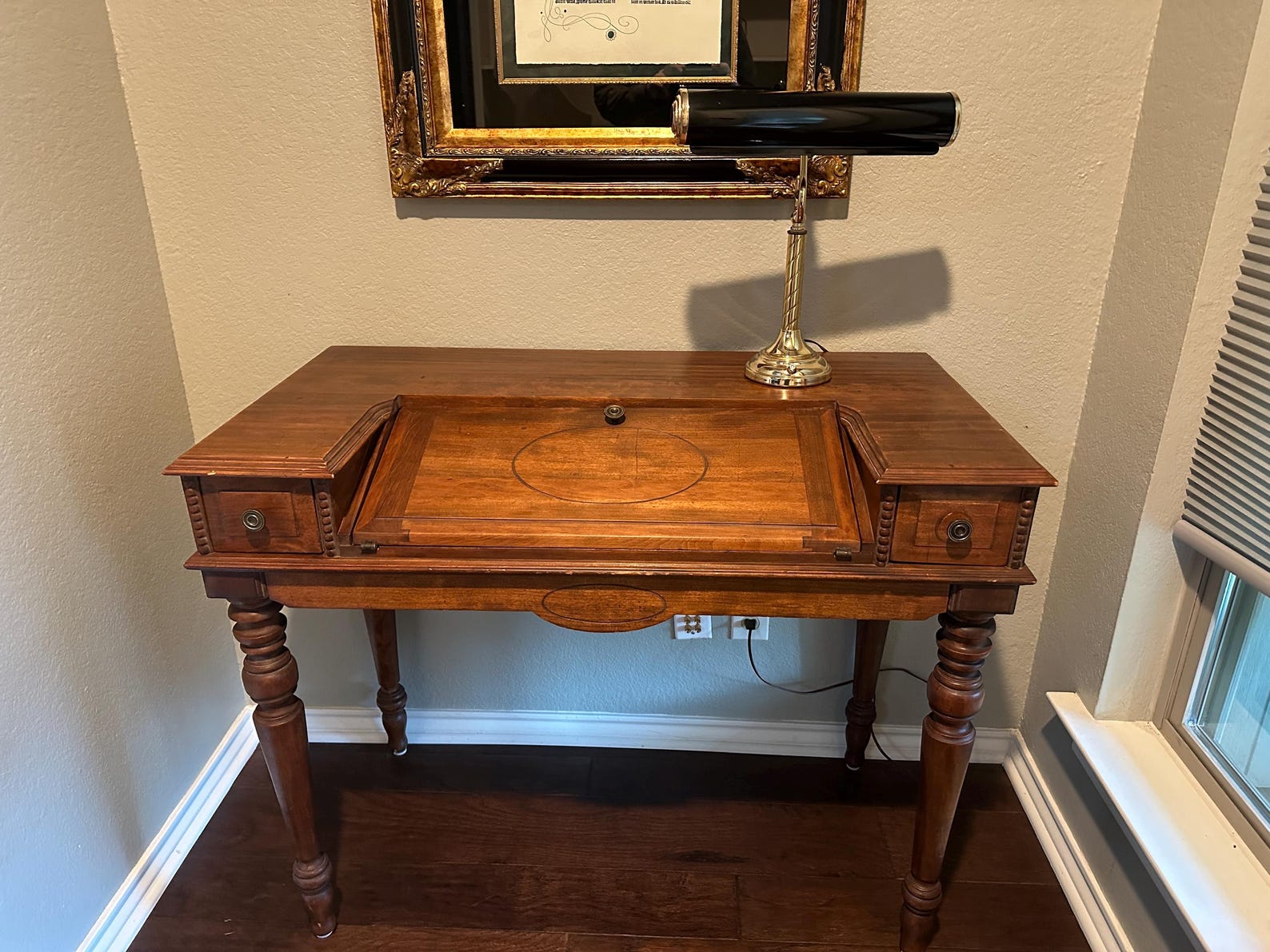 Antique British Colonial Writing Desk With Drawers – Cottagecore ...