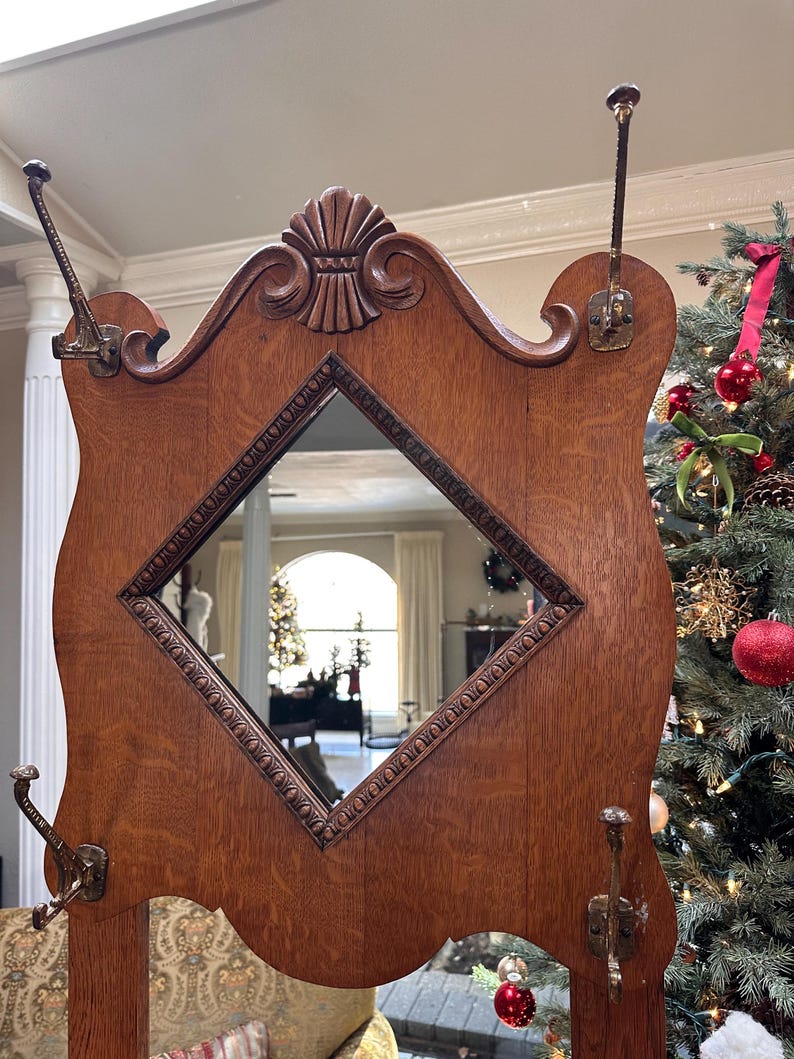 Vintage Arts and Crafts Mission Hall Tree Oak Hall Stand - Etsy