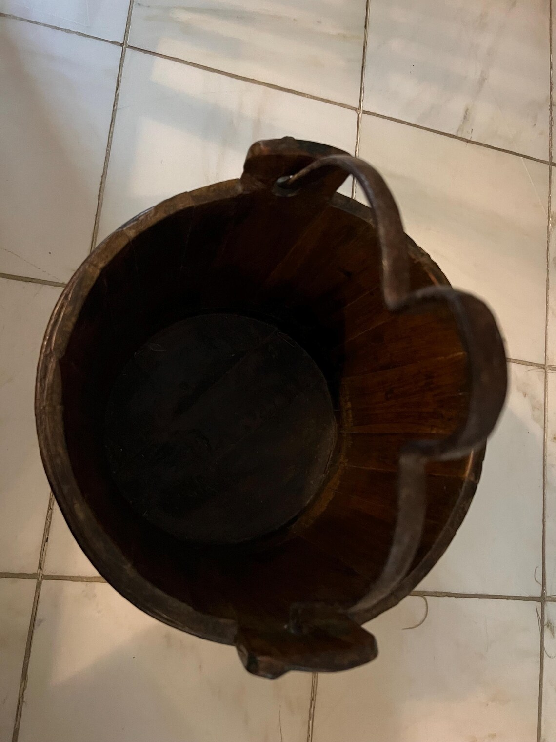 Antique Chinese Mongolian Rural Bucket in Wood and Iron Asian ...