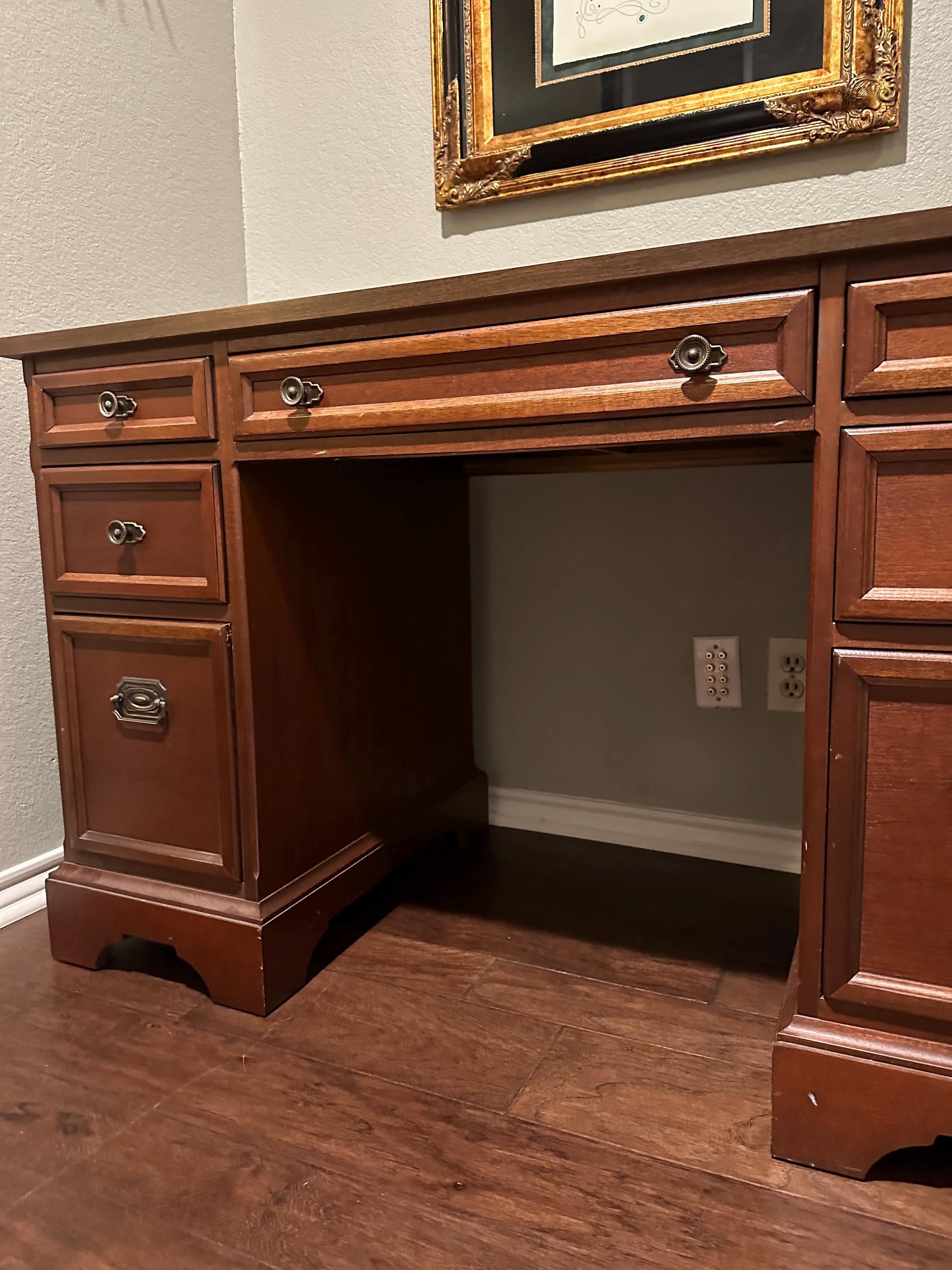 Vintage Seven Drawer Desk - Mid-century Home Office Furniture - Etsy