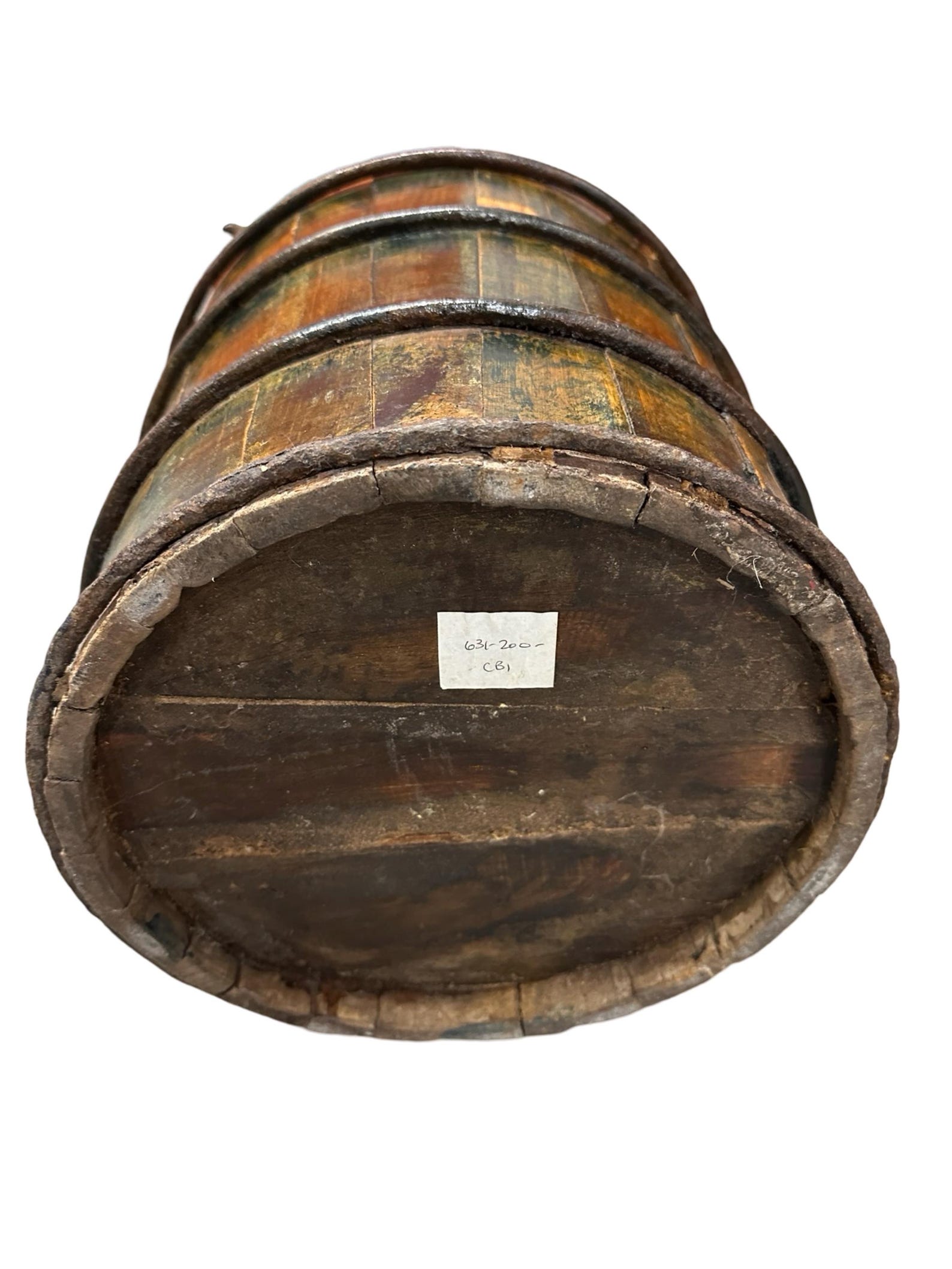 Antique Chinese Mongolian Rural Bucket in Wood and Iron Asian ...