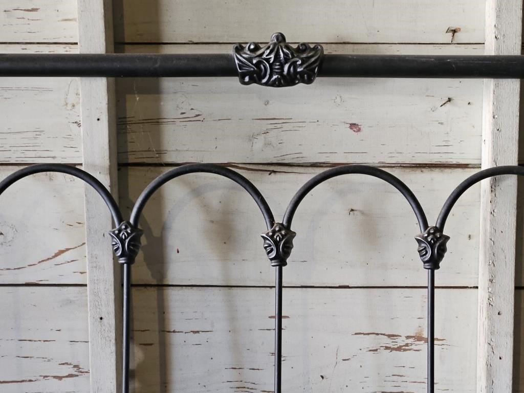 Antique Black Cast Iron Gothic Headboard Full Size Bed - Etsy
