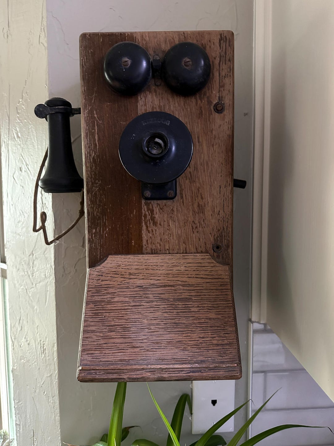 Antique Kellogg Wooden Wall Phone Wood and Bakelite - Etsy