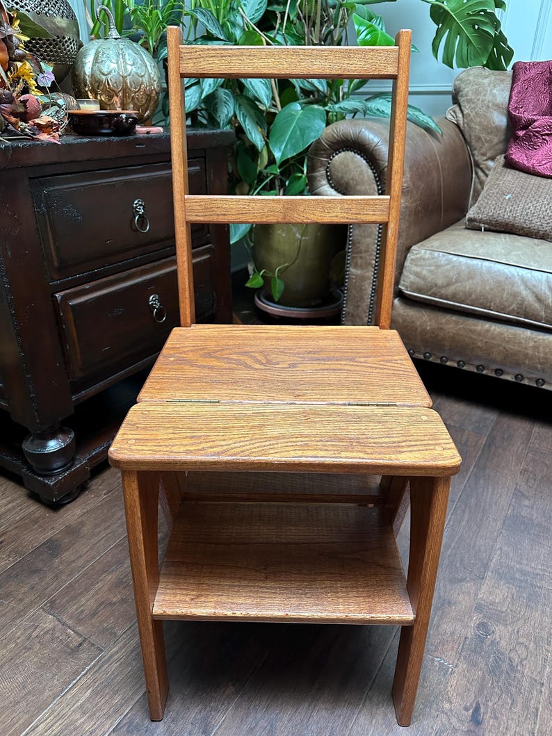 Metamorphic Library Step Stool Chair - Etsy
