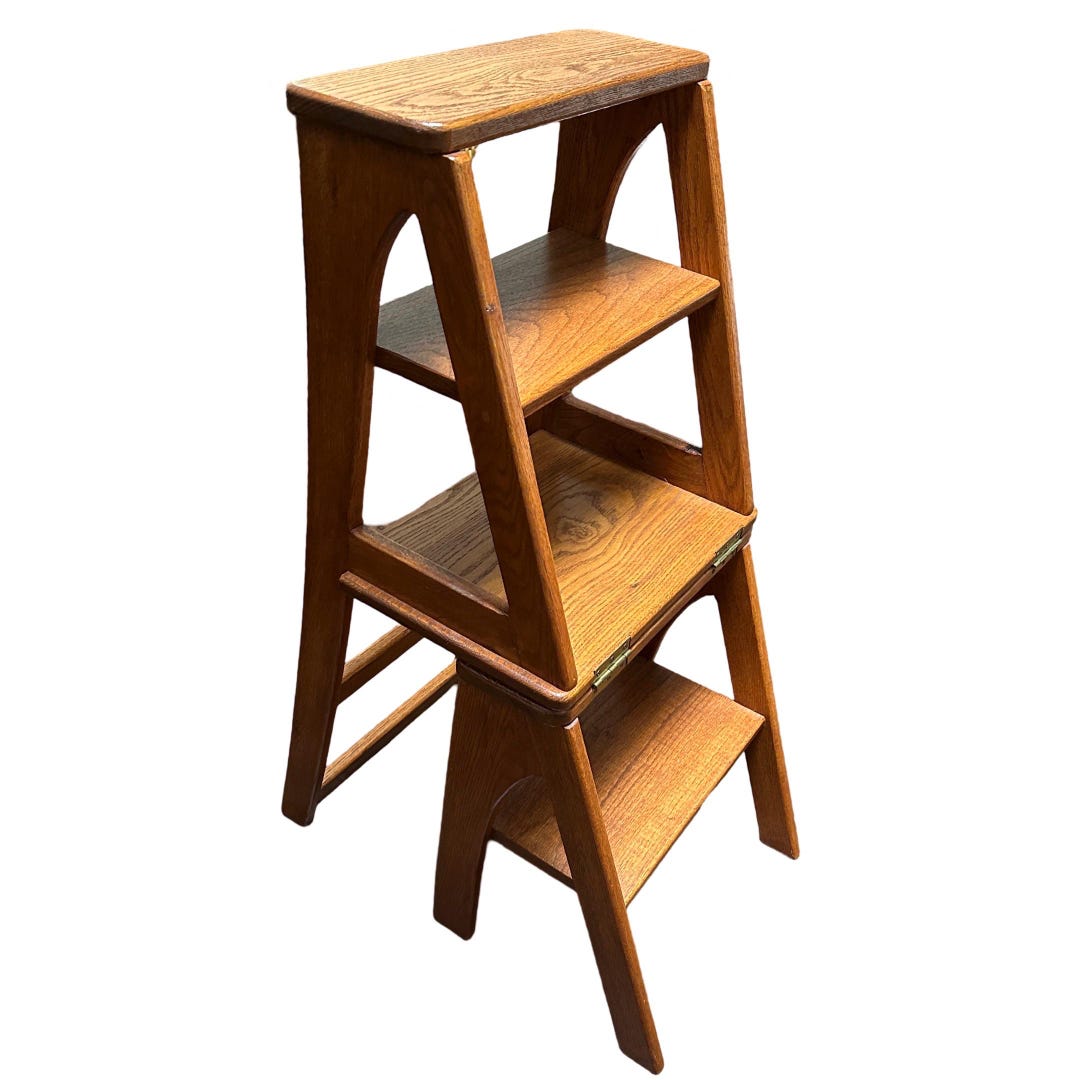 Metamorphic Library Step Stool Chair - Etsy