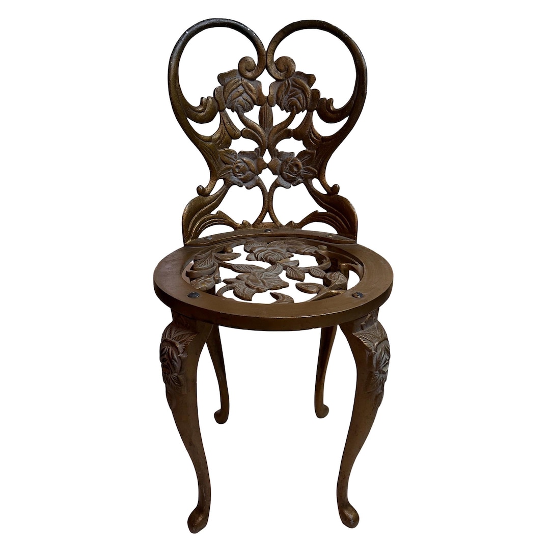 Vintage French Cast-iron Metal Small Graveyard Chair Regency Style - Etsy