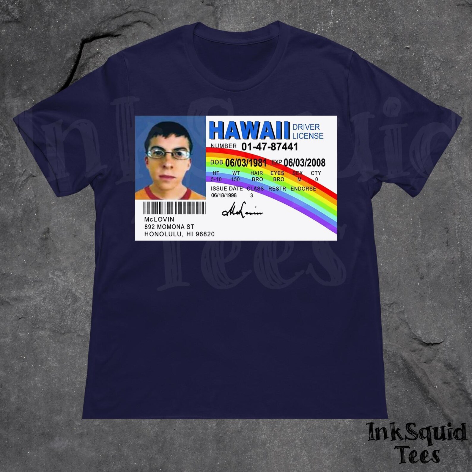 Mclovin From Superbad Id Graphic T Shirt, Funny Meme Shirts, Top ...