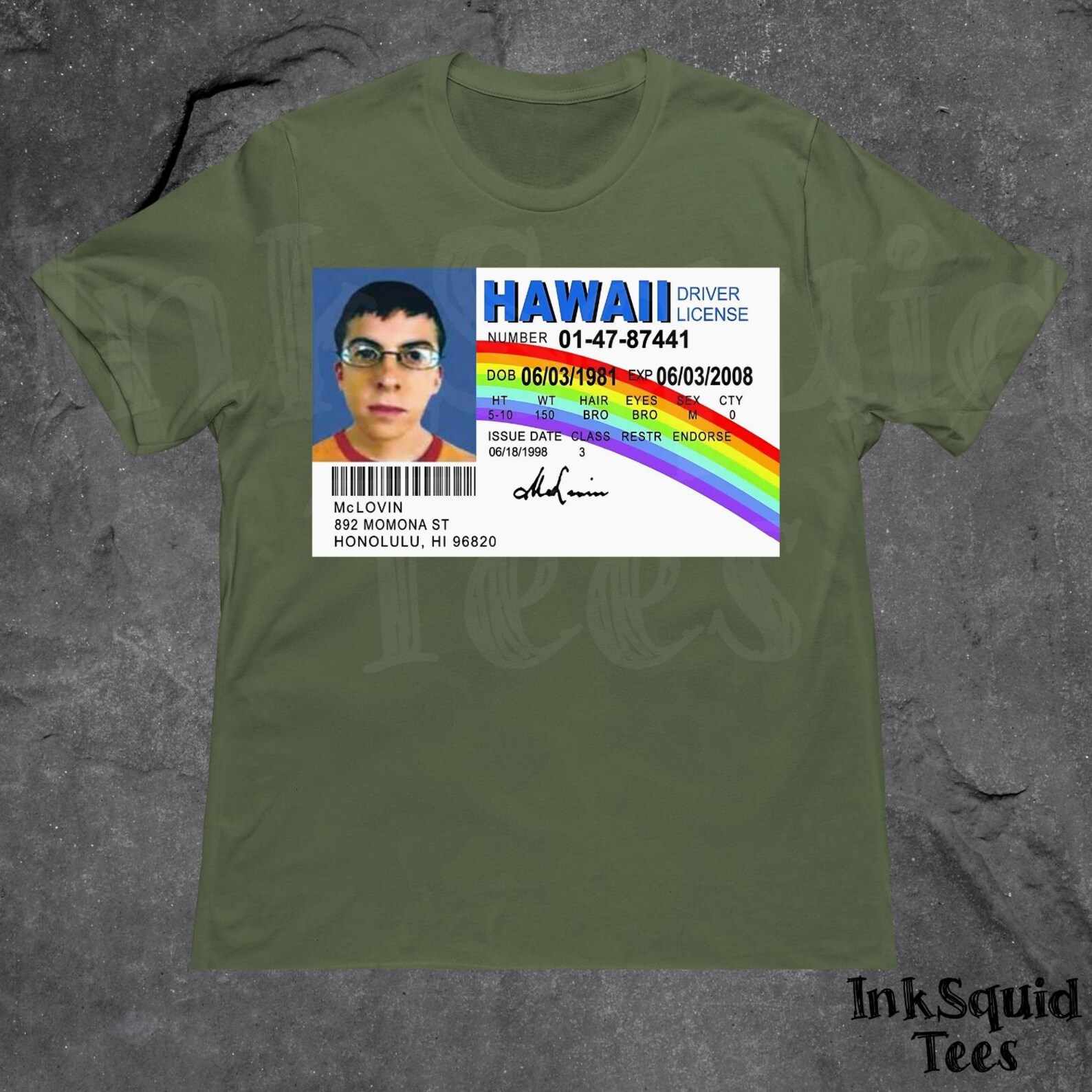 Mclovin From Superbad Id Graphic T Shirt, Funny Meme Shirts, Top ...
