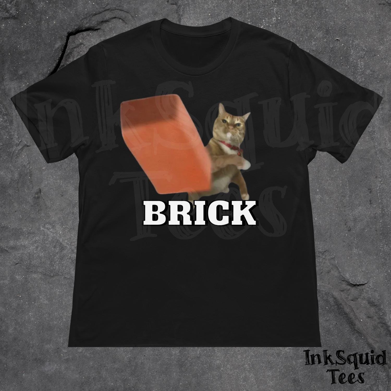 Funny Cat Throwing Brick T-shirt, Meme Shirt, Silly Cats Tee, Unhinged ...