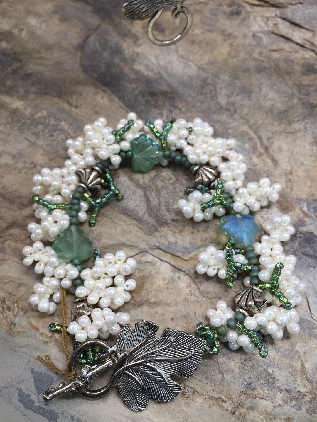 Grape Vine Bracelet Wine Lover Grapes Czech Drop Beads Wedding - Etsy