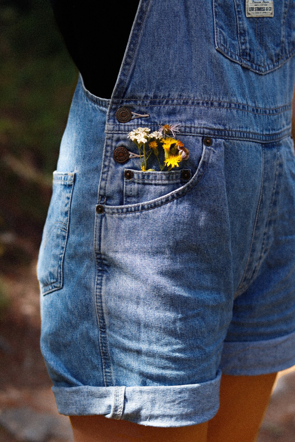 Flowers in Overalls Print - Etsy