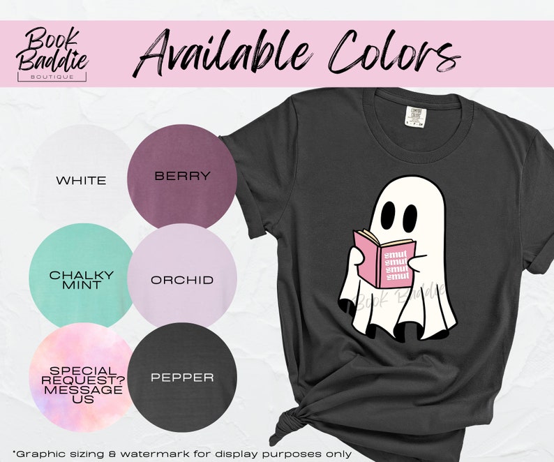 Ghost Reader, Comfort Colors Shirt, Smut Reading Ghost, Smut Reader, Romance Reader Shirt ...