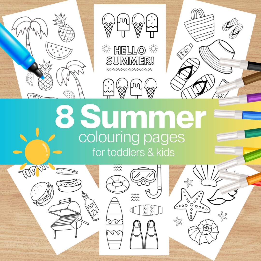 Summer Coloring Pages for Kids, Holiday Coloring Pages for Toddlers ...