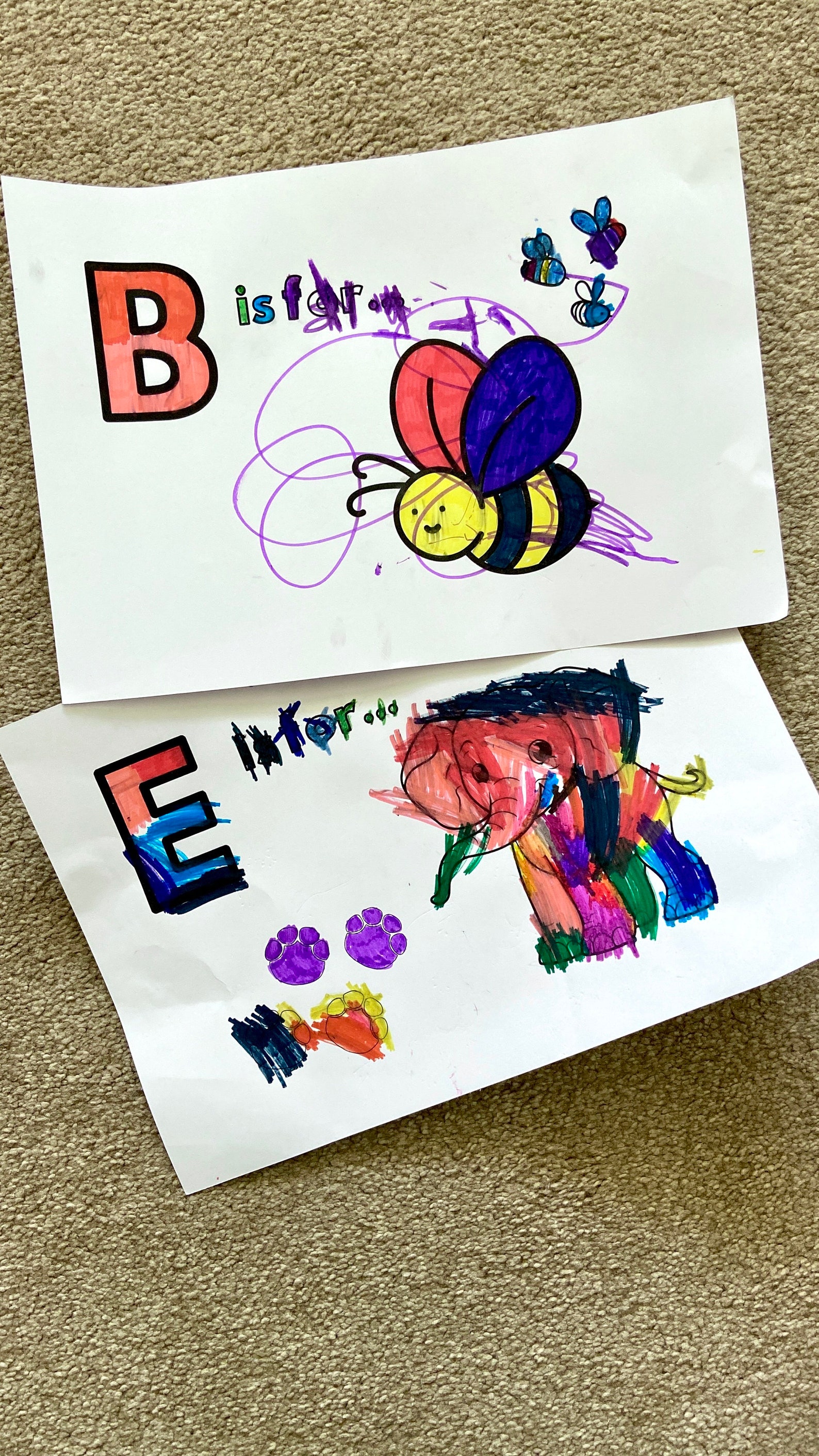 ABC Easy Alphabet Coloring Pages for Toddlers, Simple Coloring Sheets ...