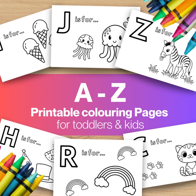 ABC Easy Alphabet Coloring Pages for Toddlers, Simple Coloring Sheets ...