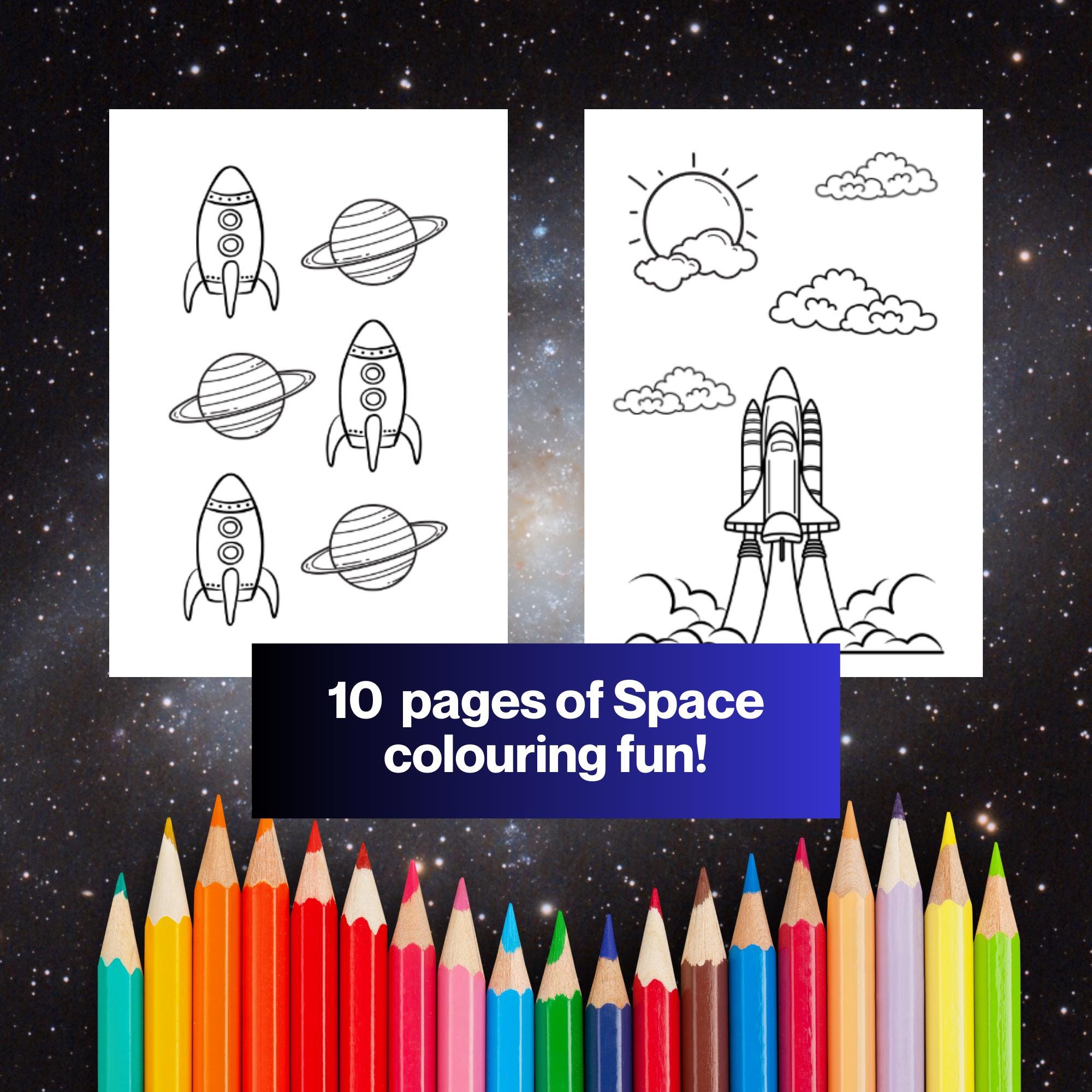 Space Coloring Pages for Kids, Astronaut Coloring Pages for Toddlers ...