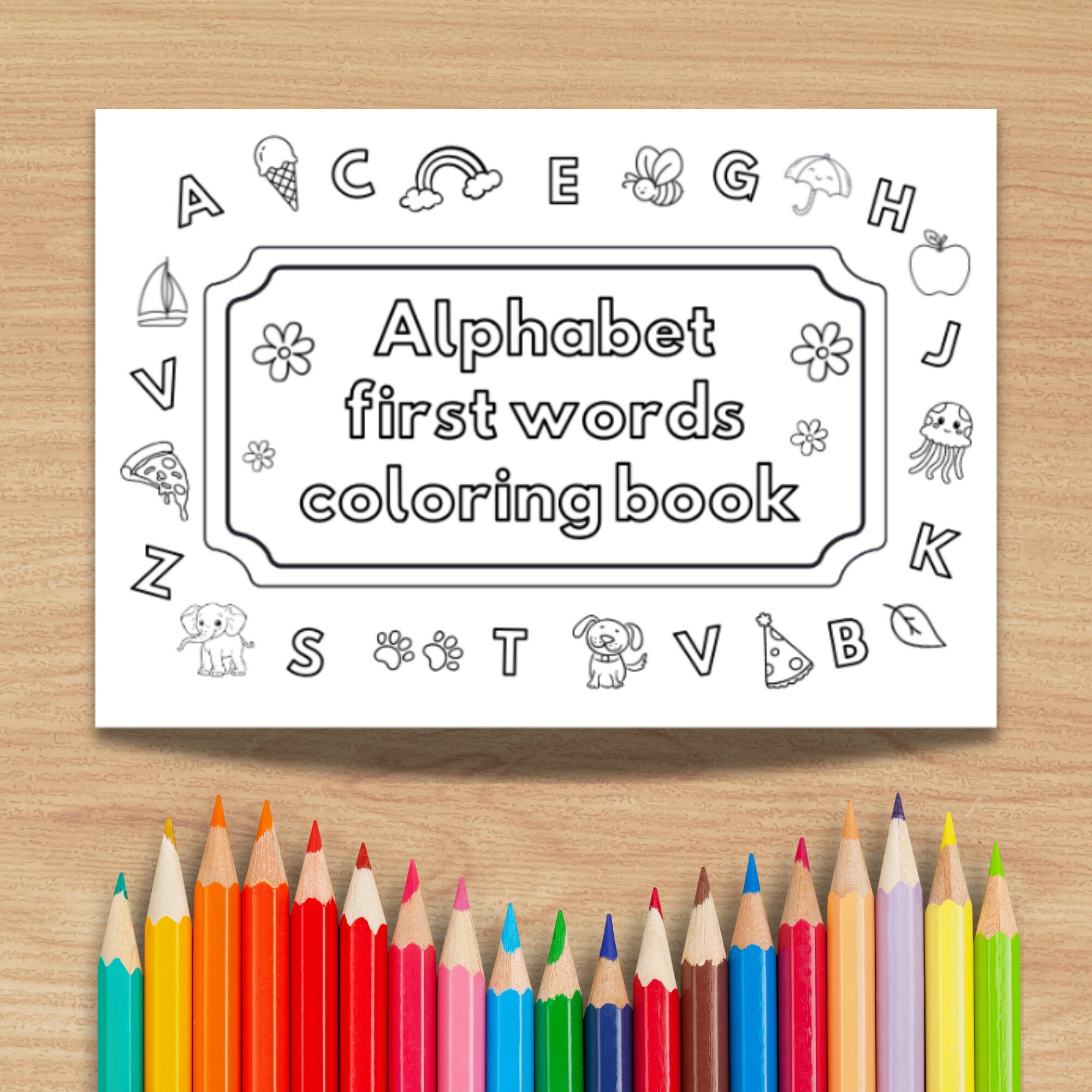 ABC Easy Alphabet Coloring Pages for Toddlers, Simple Coloring Sheets ...
