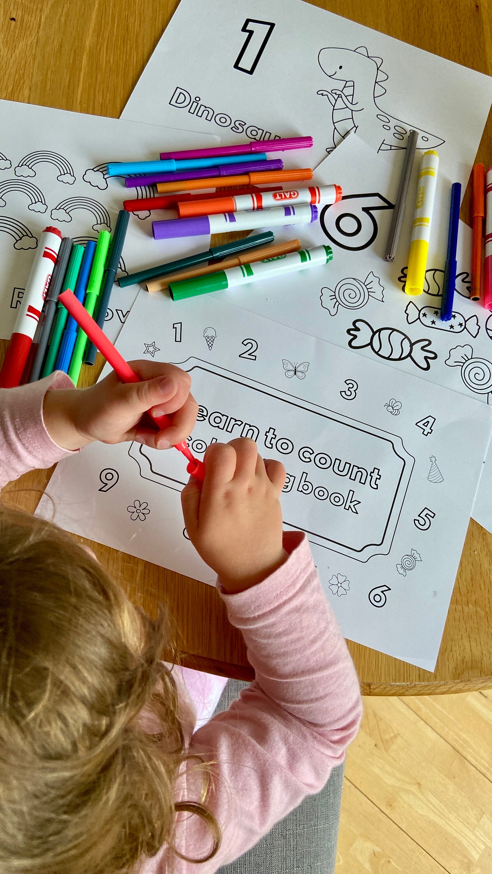 1-10 Number Printable Coloring Sheets for Kids/toddlers, Digital ...