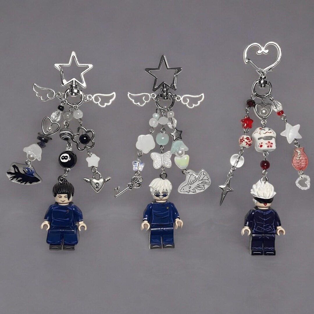 Jujutsu Kaisen Minifigure Keychain, Anime Figure Keychain Charm, Gojo ...