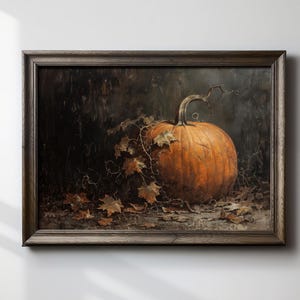 Vintage Rustic Still Life Oil Painting Print, Moody Art Print, Autumn ...
