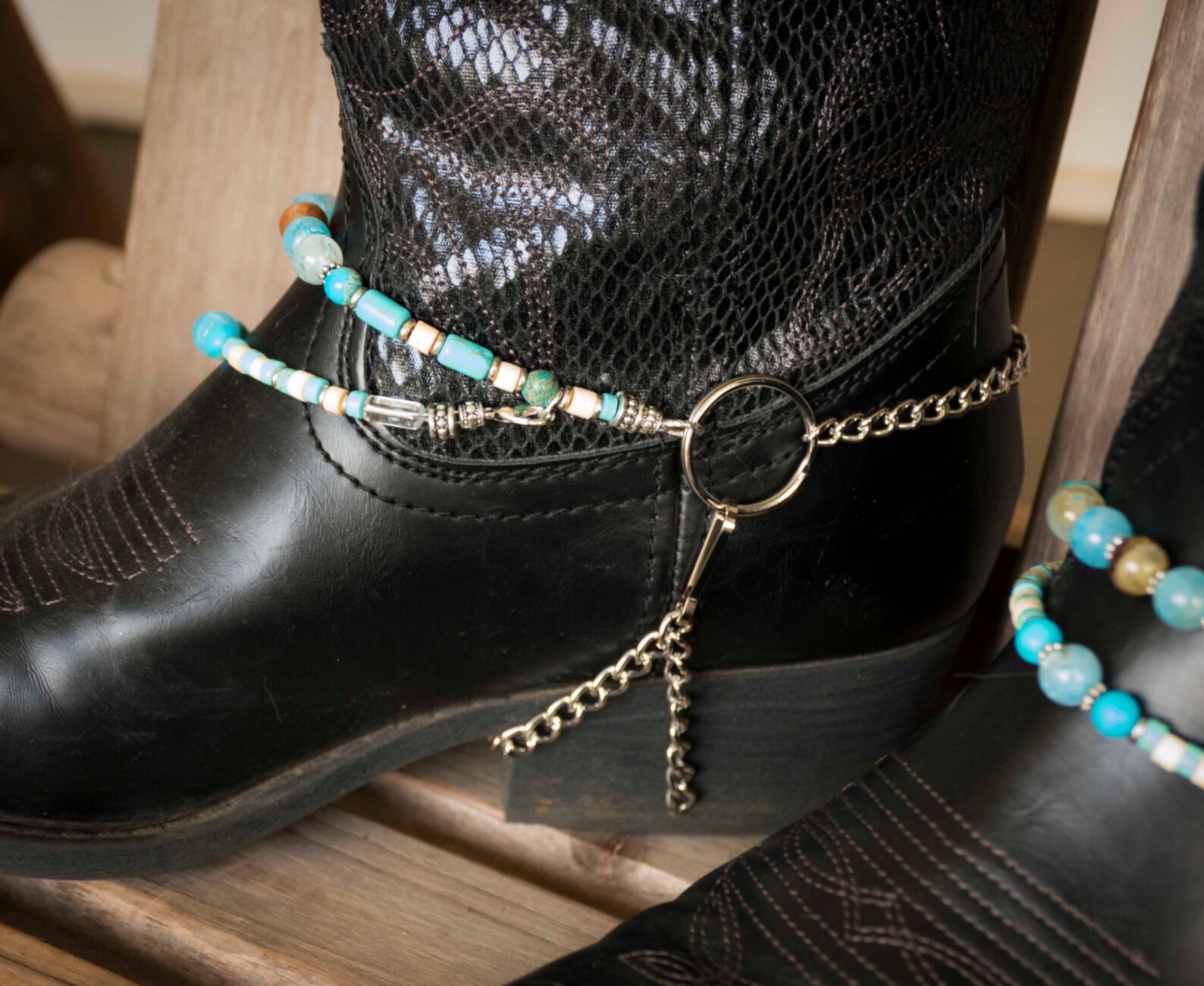 Adjustable Boot Chain Cowboy Boot Jewelry With Silver Fire - Etsy
