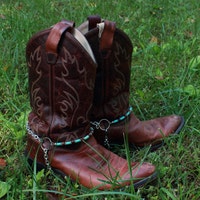 Bootstraps Boot Harness Handmade Genuine Leather Heart Concho Chains ...