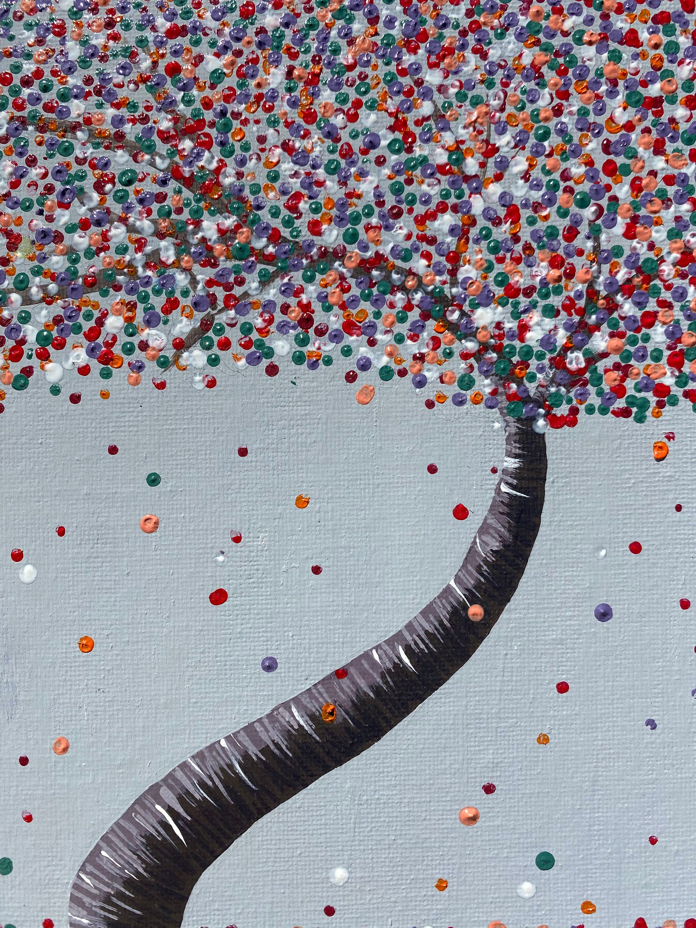 Autumn Leaves Falling acrylic Paint on Canvas Board, Wall and Room ...