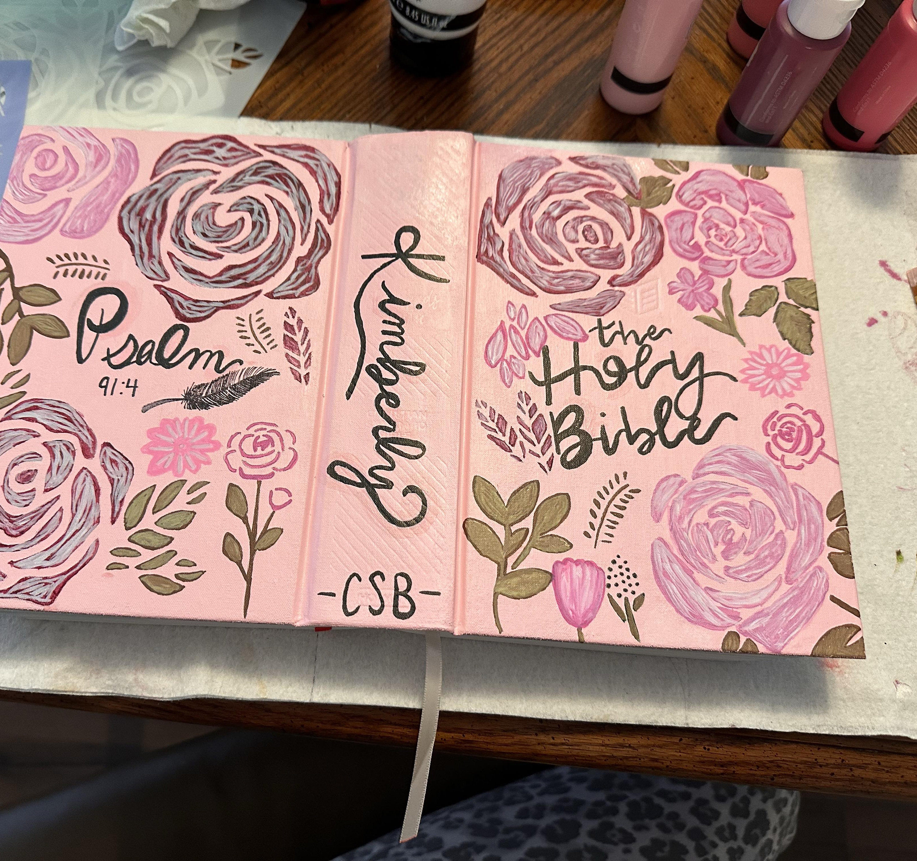 Fully Custom Hand Painted Bibles | Custom Design | Personalized ...