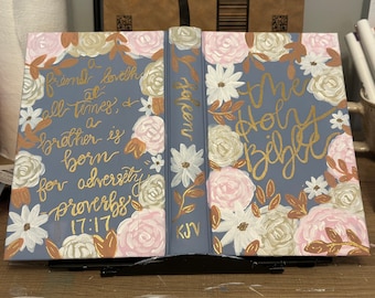 Fully Custom Hand Painted Bibles Custom Design Personalized Keepsake ...