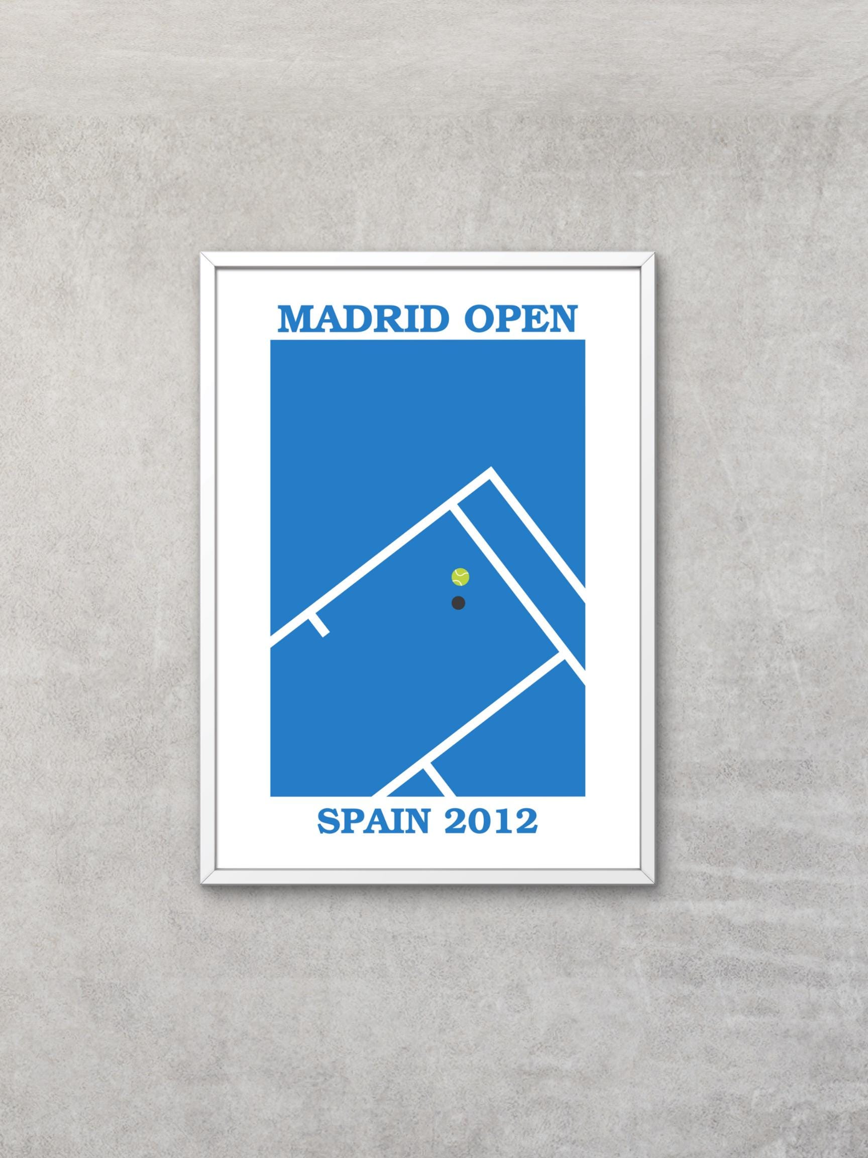 Tennis Court Printable Digital Art Download Madrid Open, Spain 2012 ...
