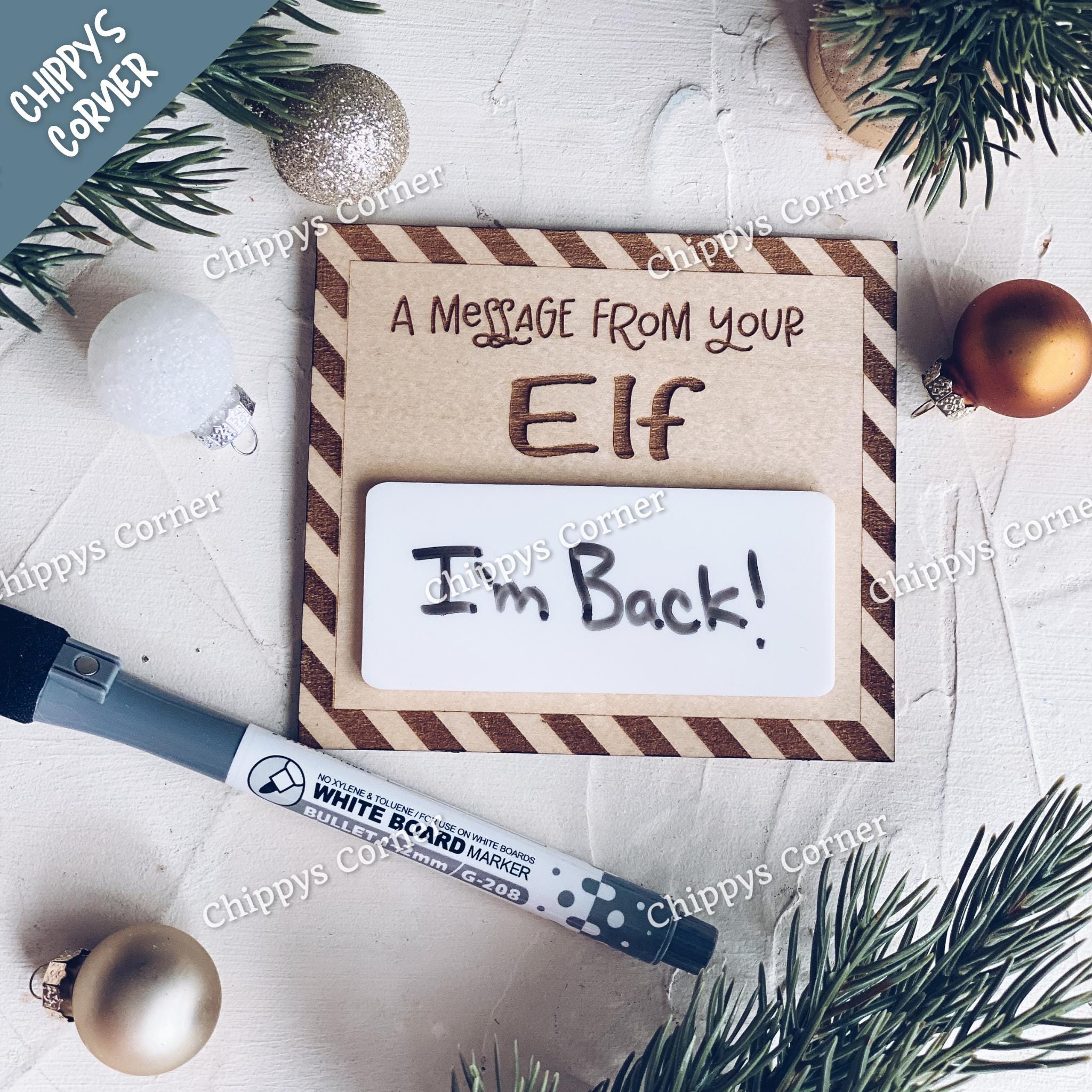 Message From Your Elf Sign, Personalized Elf Sign, Custom Elf Sign, Dry ...