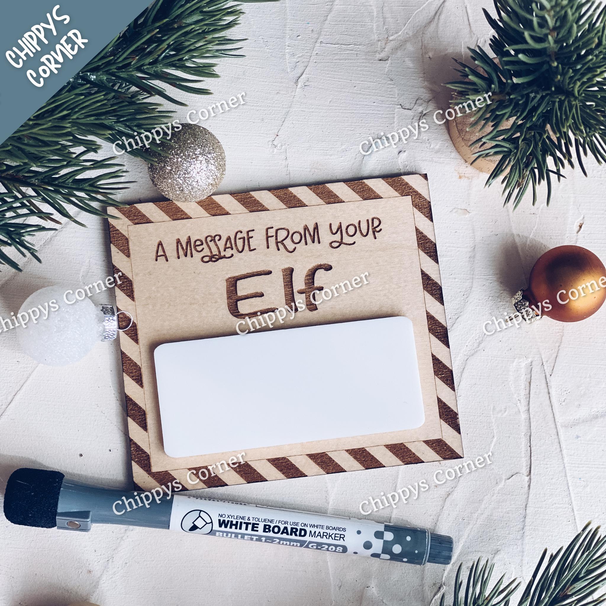 Message From Your Elf Sign, Personalized Elf Sign, Custom Elf Sign, Dry ...