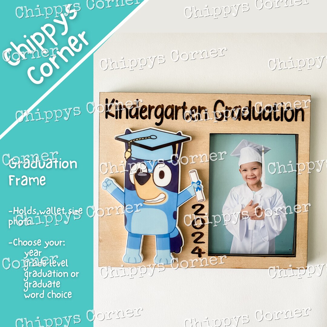 Bluey Picture Frame, Graduation Picture Frame, Graduation Keepsake ...