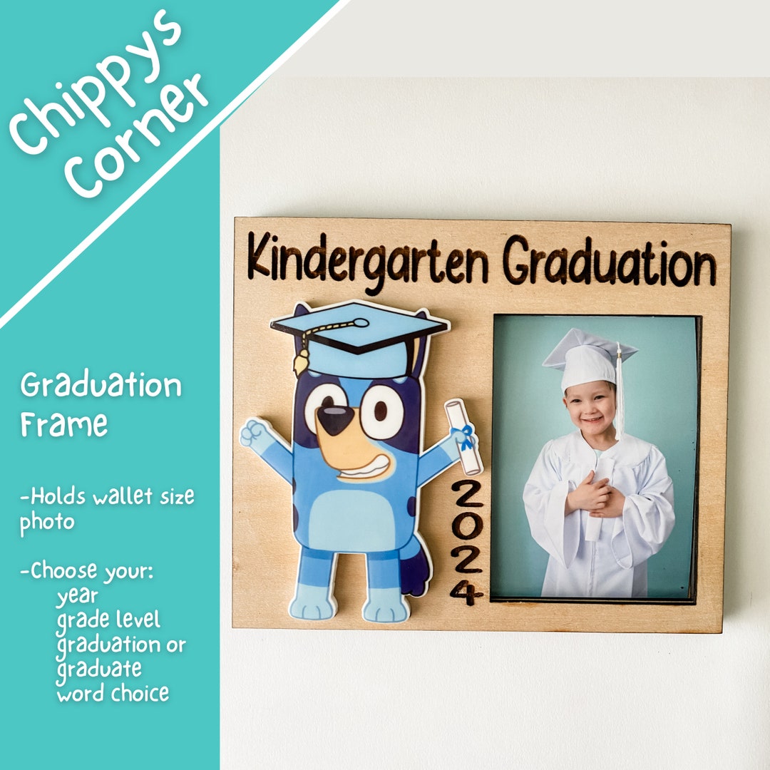 Bluey Picture Frame, Graduation Picture Frame, Graduation Keepsake ...