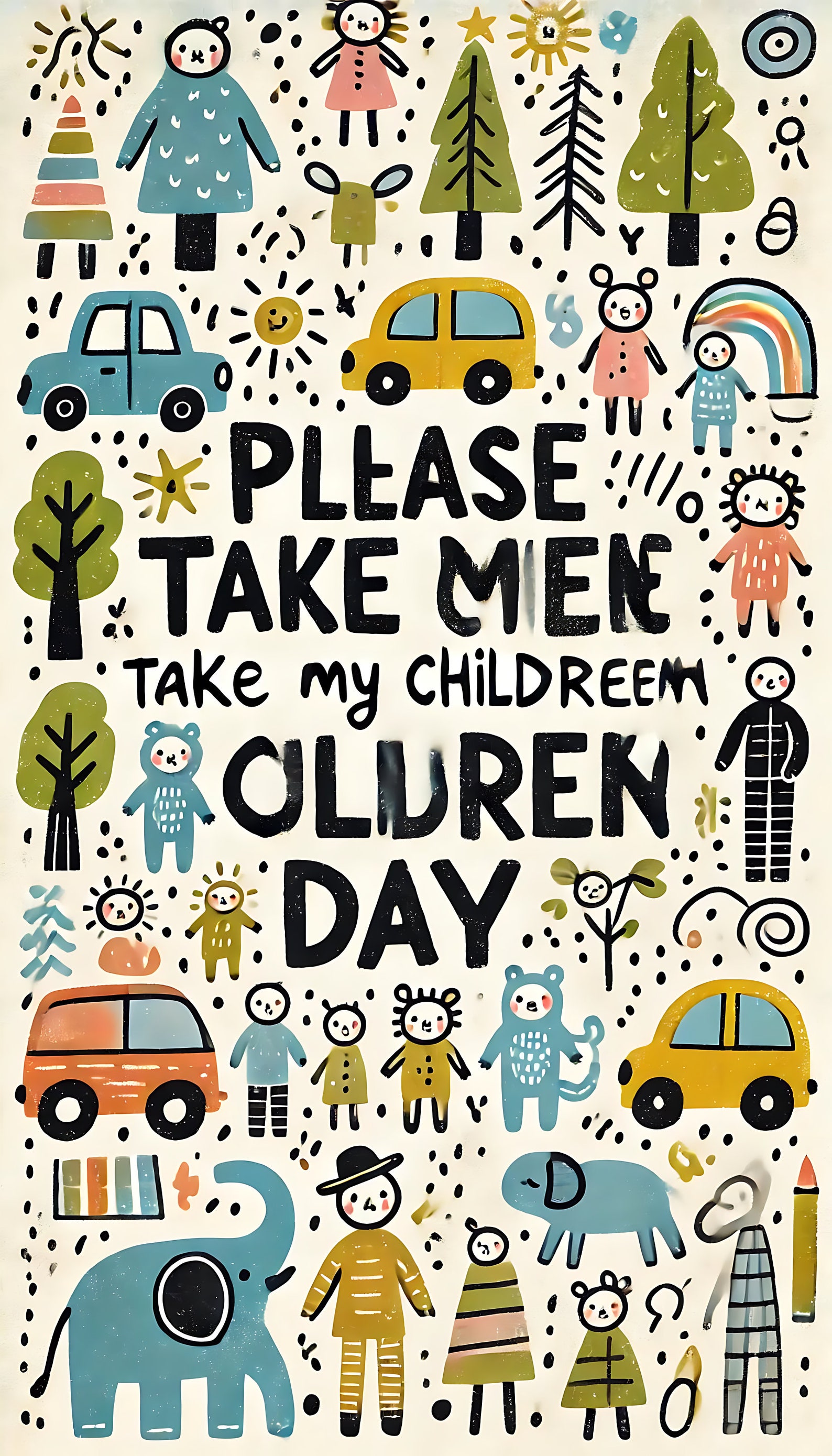 Children Work Poster, Digital Art Decor, Handmade Style Art, Office ...