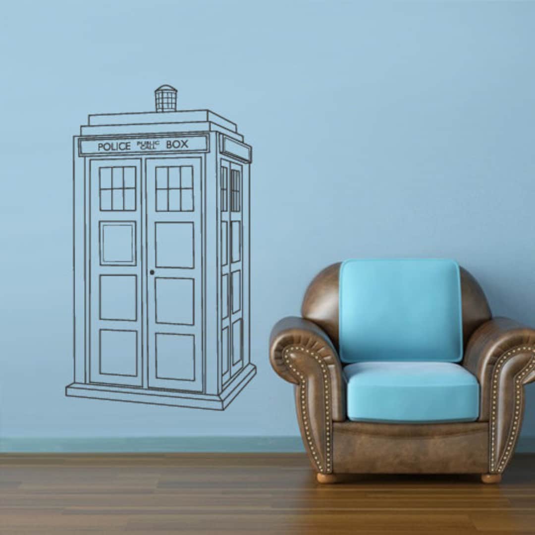 Tardis Wall Decal Dr Who Phone Box Decoration Sticker Z2651 - Etsy