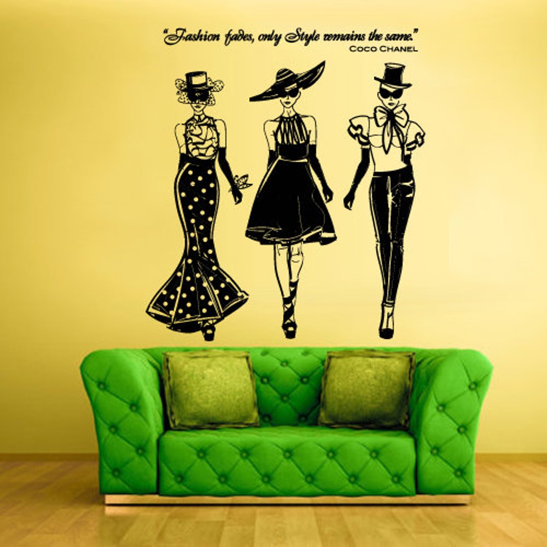 Fashion Girls Wall Decal Coco Decoration Sticker Z1261 - Etsy