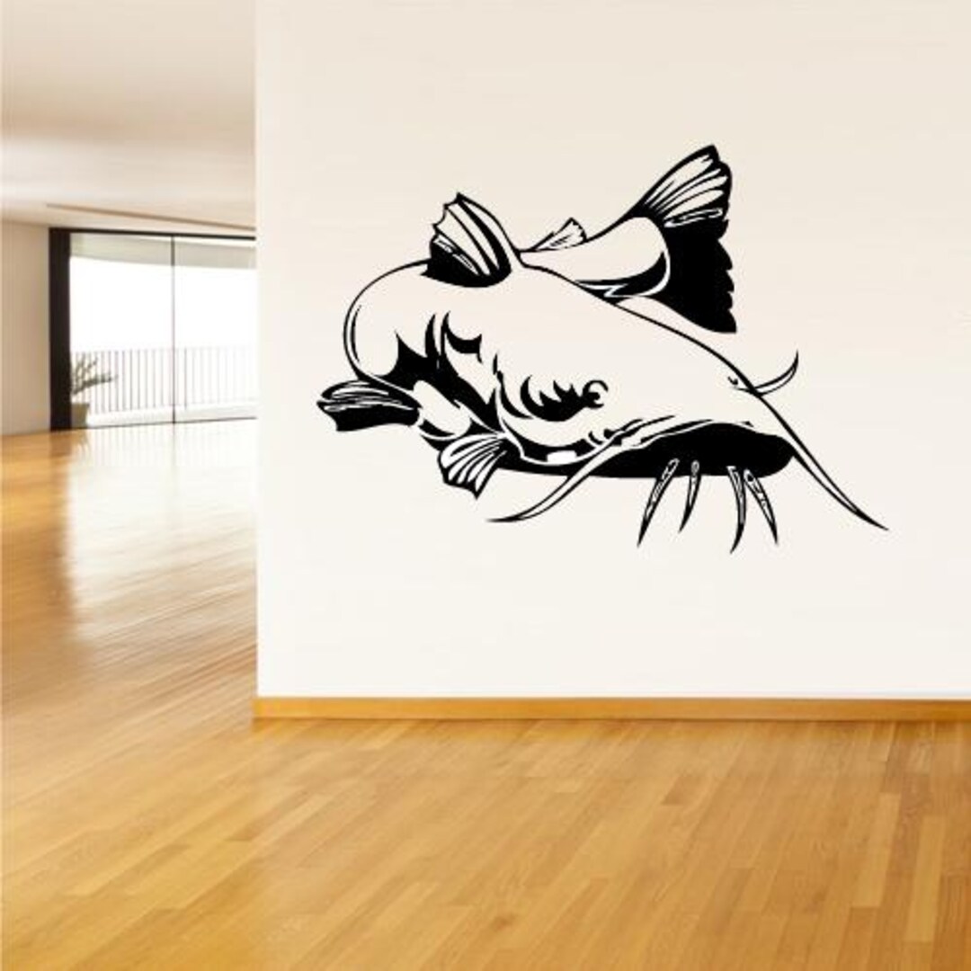 Catfish Wall Decal Fishing Sticker Z2262 - Etsy