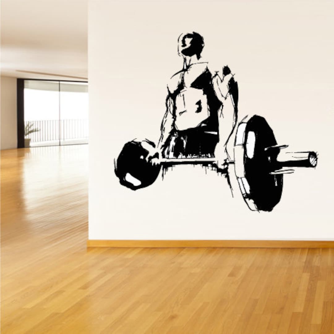 Gym Wall Decal Crossfit Training Home Fitness Decoration Sticker Z3063 ...