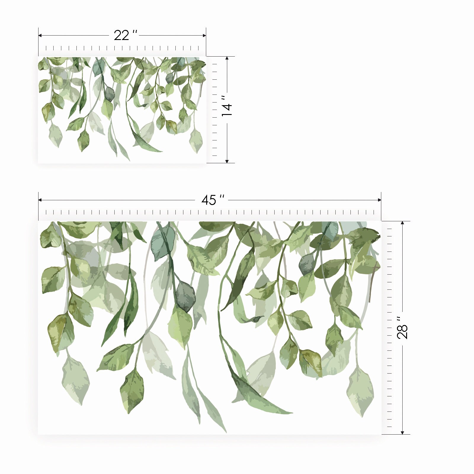 Hanging Eucalyptus Wall Decal Greenery Stickers Vines Decor Peel and ...