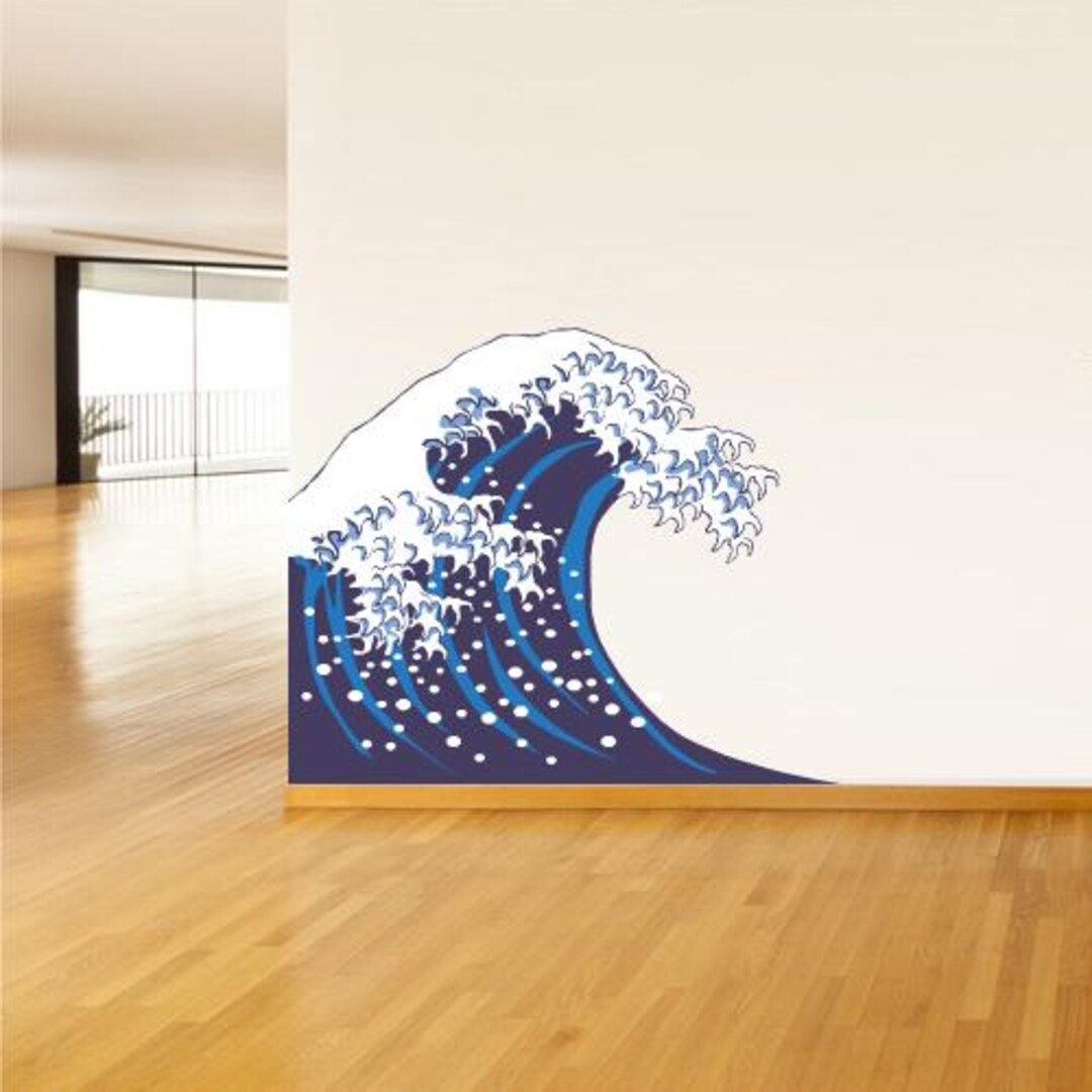 Kanagava Great Wave Wall Decal Japan Style Stickers Col502 - Etsy