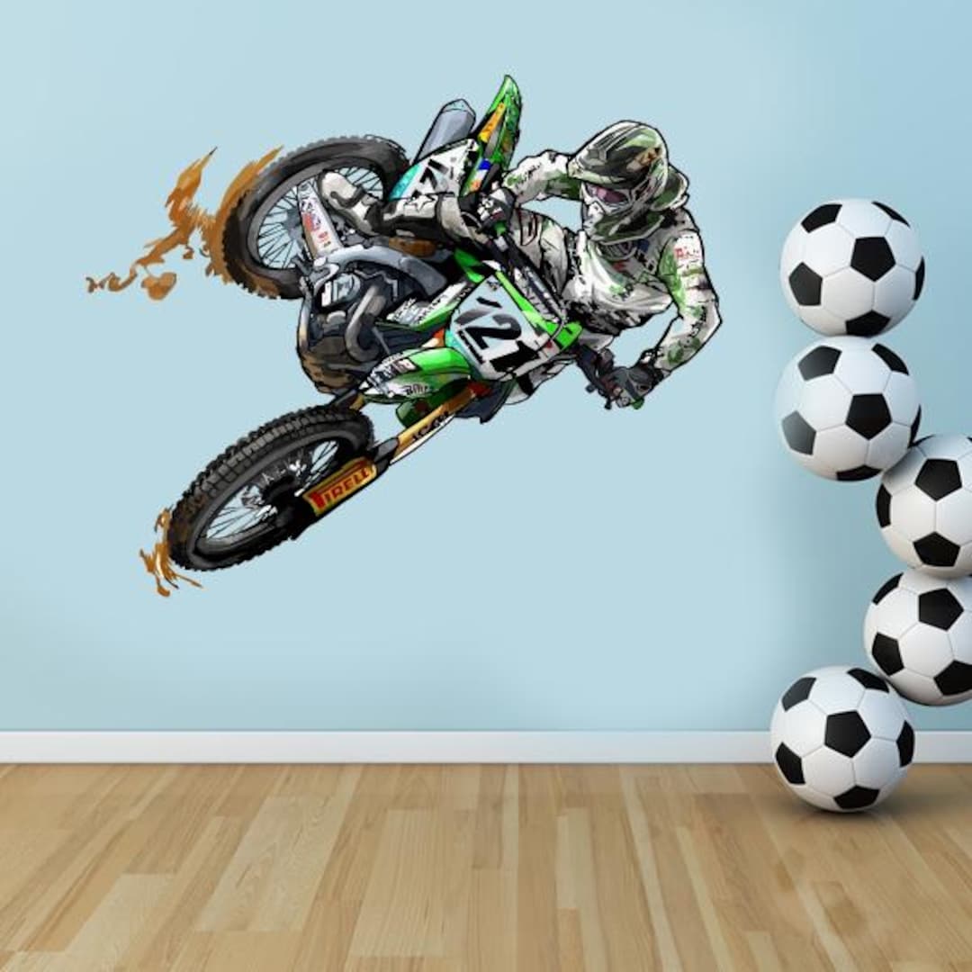 Dirt Bike Wall Decal Motocross Sticker Motorcycle Co309 - Etsy