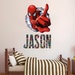 Personalized Spiderman Wall Decal Superhero Custom Name Sticker ...