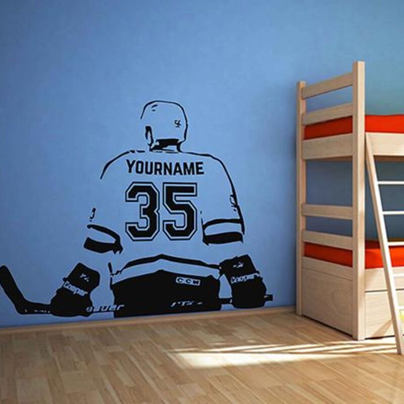 Hockey Wall Decal - Etsy