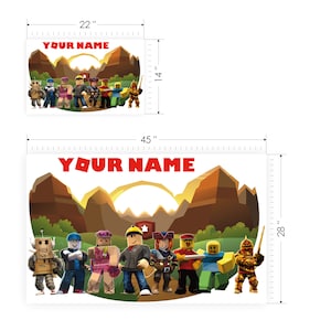 Personalized Roblox Wall Decal Gamer Custom Name Sticker Playroom Decor ...