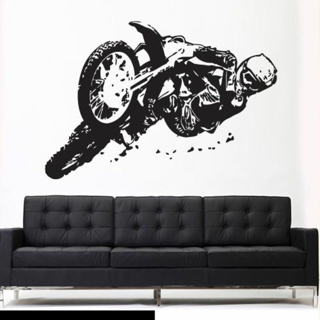 Dirt Bike Motorcycle Wall Decal Motocross Sport Sticker Z805 - Etsy