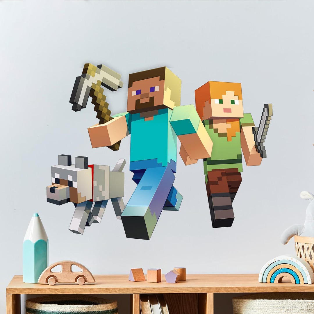 Gamer Wall Decal Sticker Playroom Pixel Gift Z3327 - Etsy