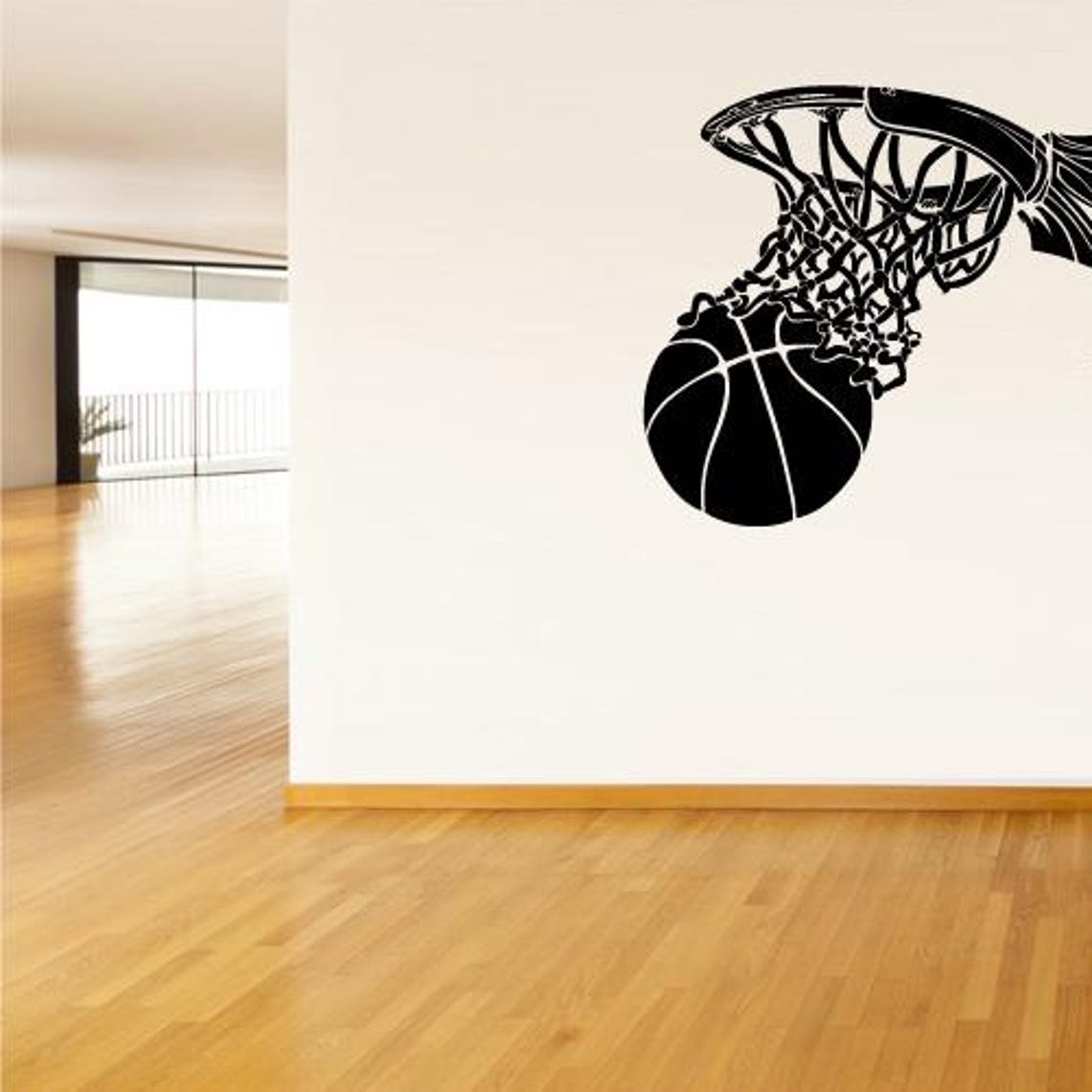 Slam Dunk Basketball Wall Decal: Removable Vinyl Sports Decor Ik1227 - Etsy