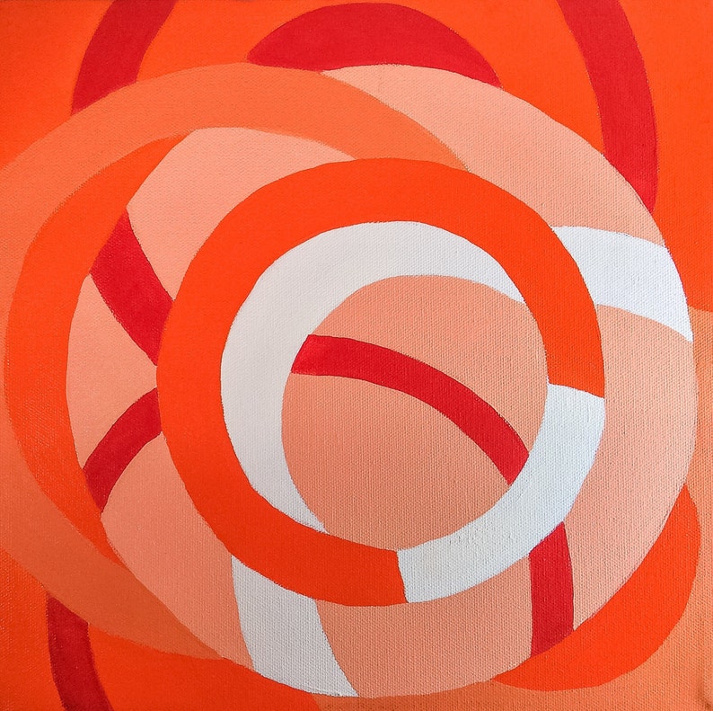 Composition No. 43 Orange Monochrome by Michael Moffa - Etsy